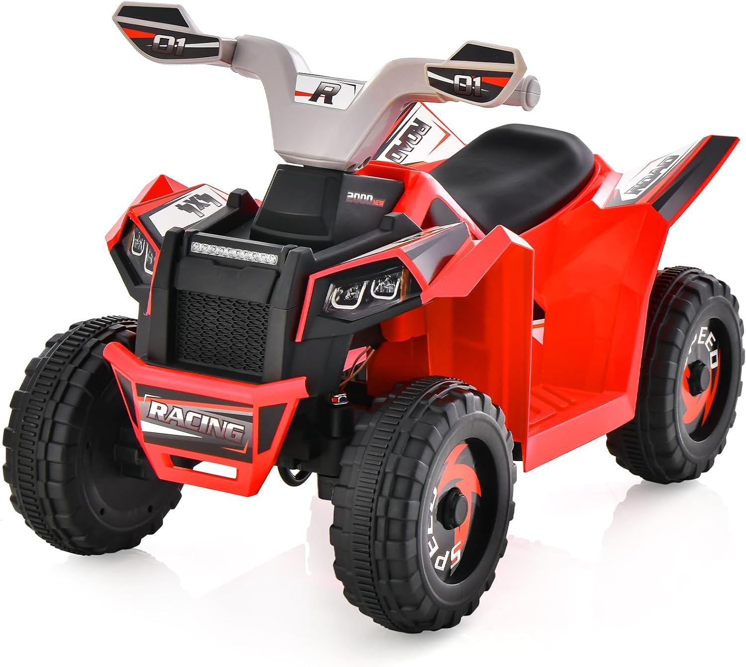 HONEY JOY Kids Ride On Car, 6V Battery Powered Motorized Toy Car with ...